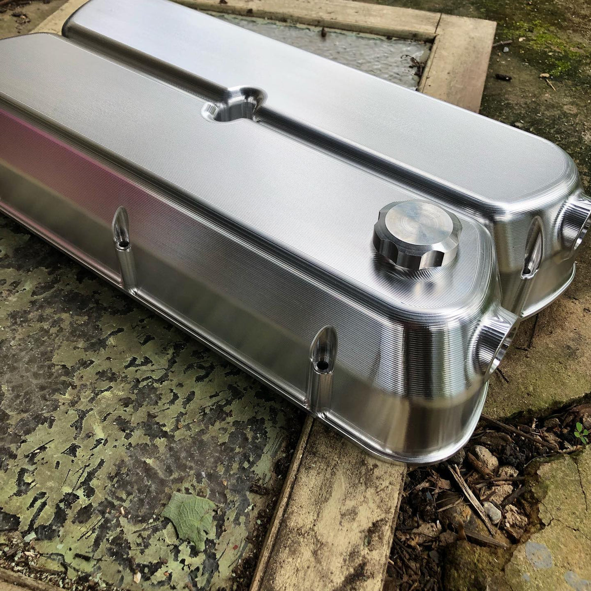 SHAUNS CUSTOM ALLOY FORD WINDSOR VALVE COVER SET — 1320 Motorsports