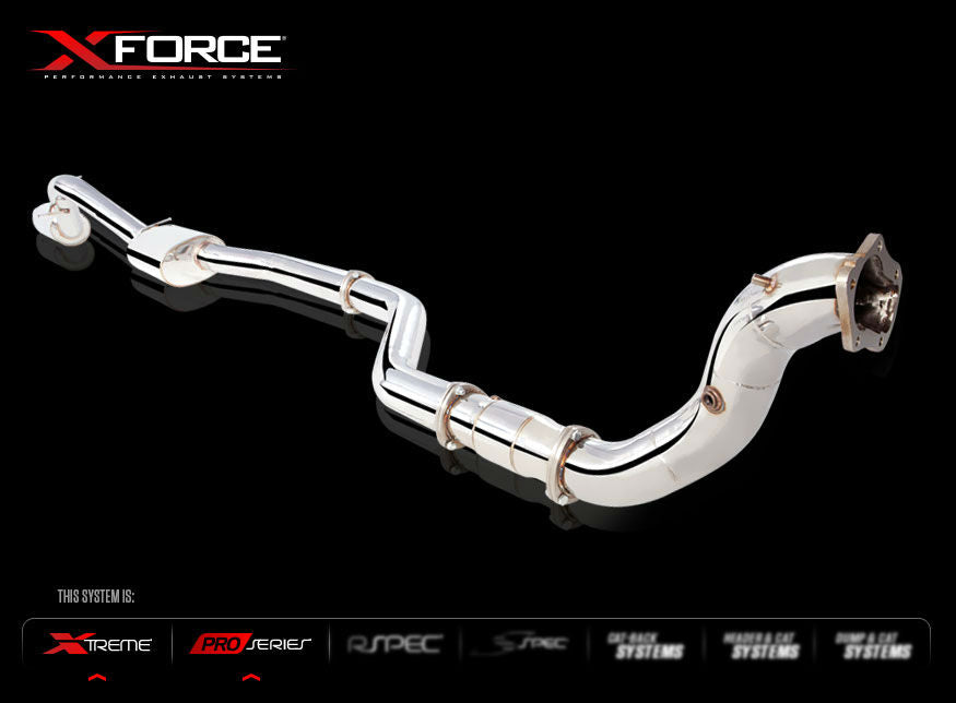 XFORCE Ford Falcon FG Ute 4" dump pipe to 3.5" Turbo Back Exhaust Syst ...