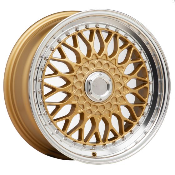 LENSO BSX 17x7.5 BLANK +35 GOLD MIRROR LIP — 1320 Motorsports
